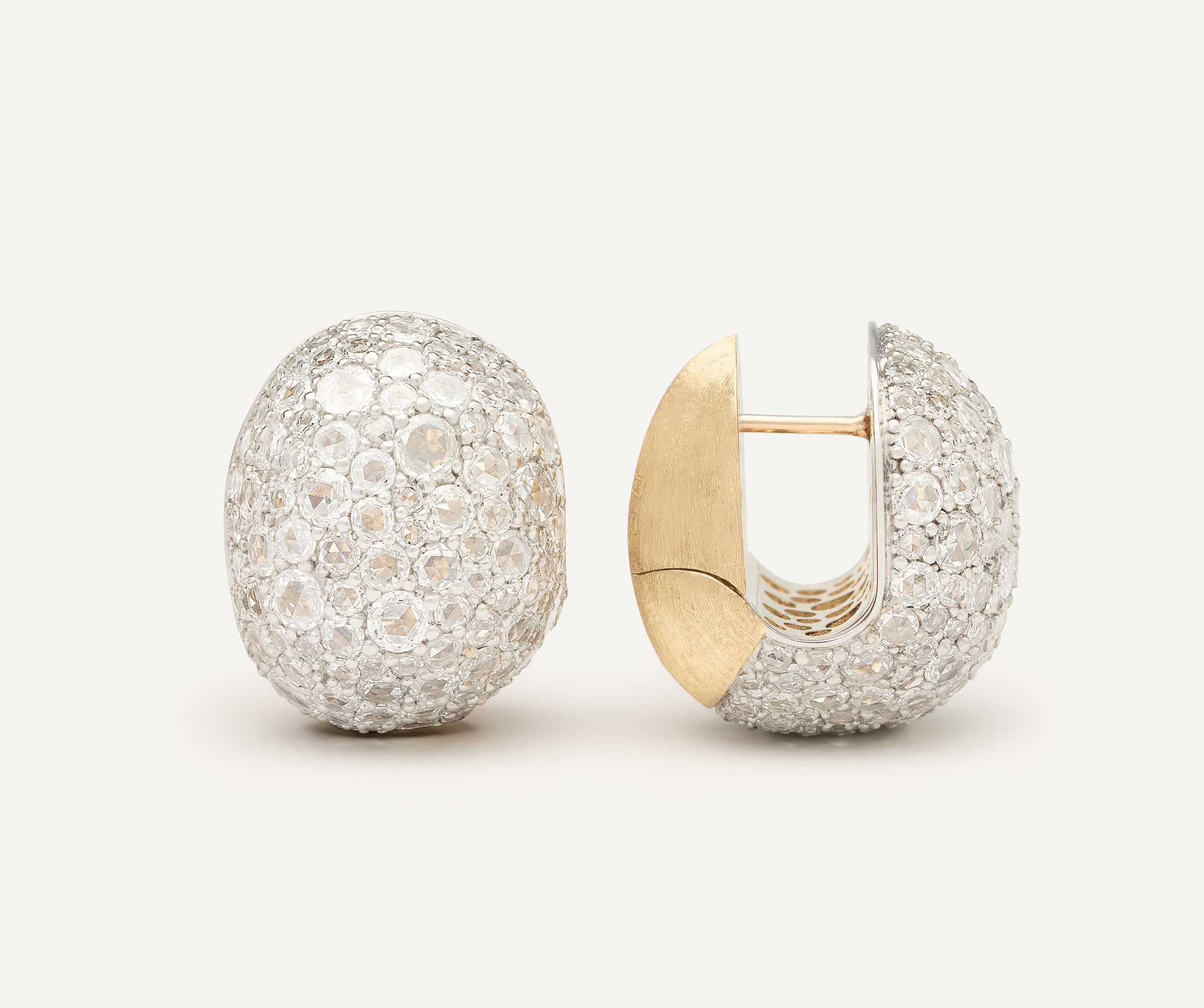 18k gold diamond huggie earrings store
